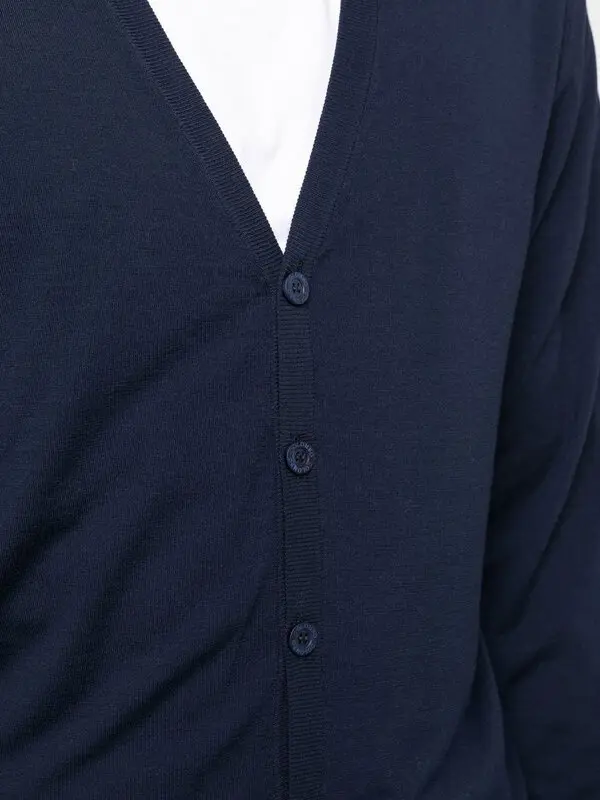 Colombo Button-down Knit Cardigan - Blue