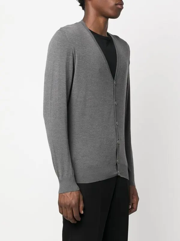 Colombo Button-down Knit Cardigan - Grey
