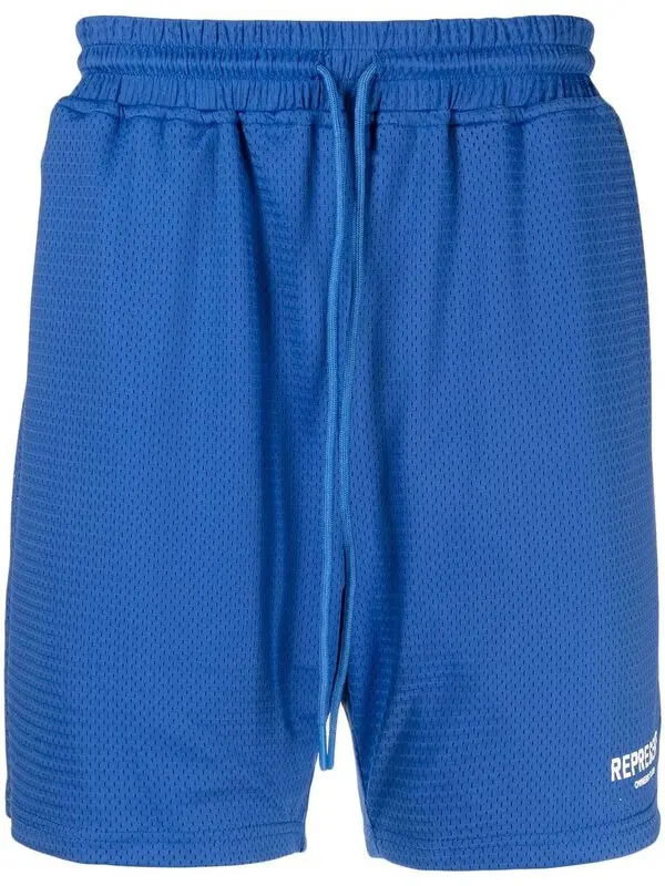 REPRESENT Logo-print Track Shorts