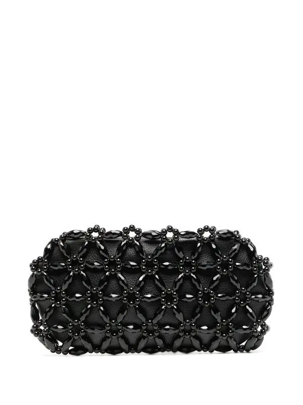 0711 TBILISI Faceted Bead-embellished Clutch