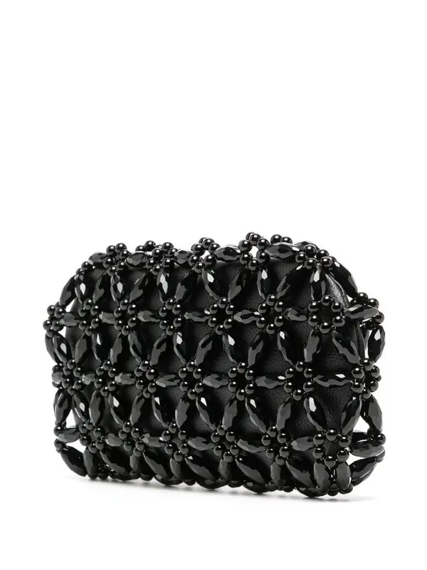 0711 TBILISI Faceted Bead-embellished Clutch