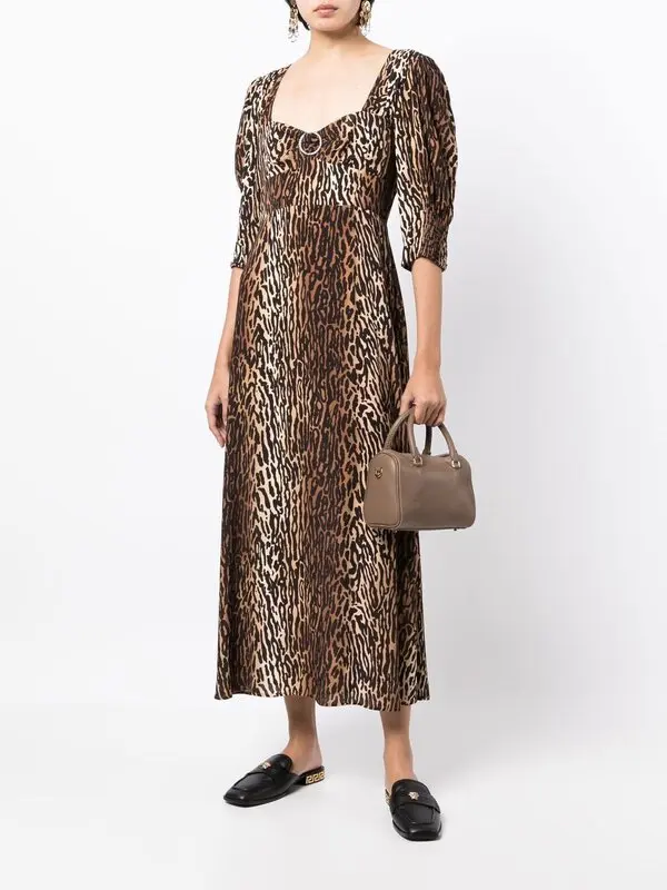 Rixo Leopard-print Midi Dress