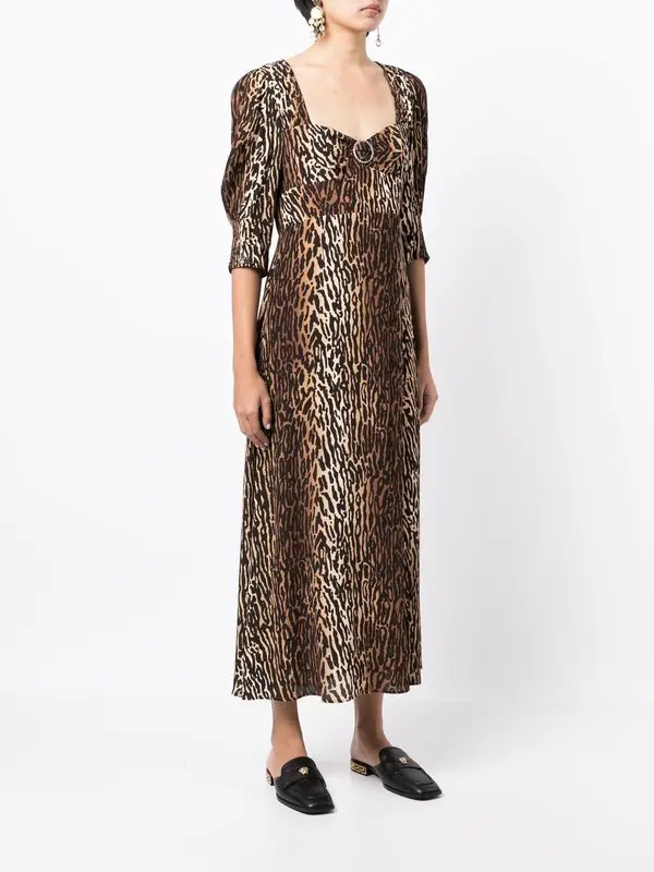 Rixo Leopard-print Midi Dress