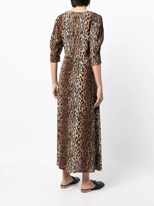 Rixo Leopard-print Midi Dress