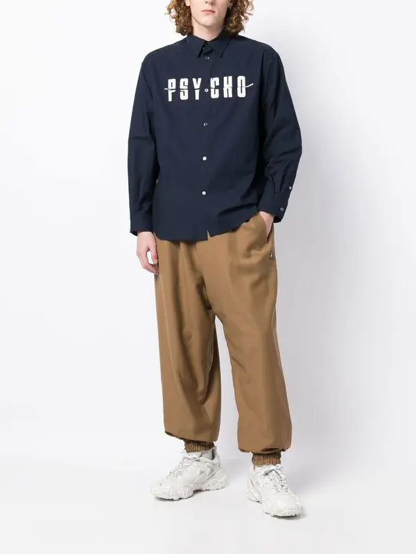 Undercover Psycho-print Long-sleeved Shirt