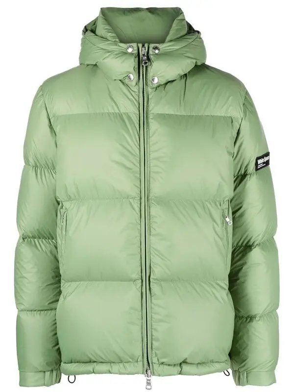 WHITESPACE Logo-patch Padded Jacket - Green