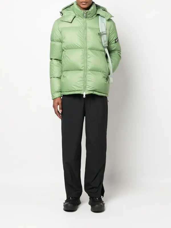 WHITESPACE Logo-patch Padded Jacket - Green