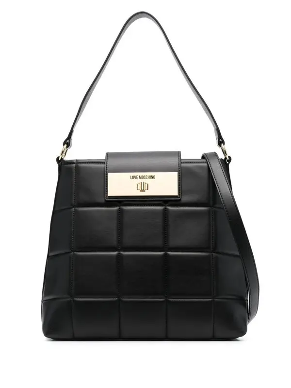Moschino Logo-plaque Quilted Shoulder Bag