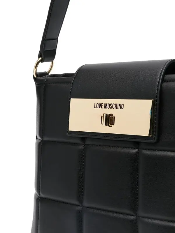 Moschino Logo-plaque Quilted Shoulder Bag
