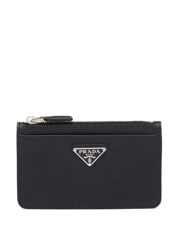 Prada Leather Card Holder - Black