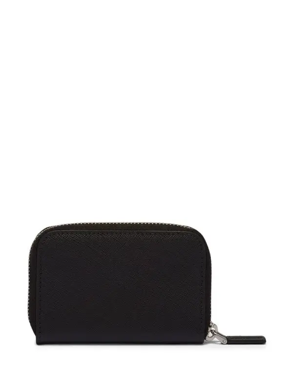 Prada Logo-plaque Saffiano Coin Purse - Black