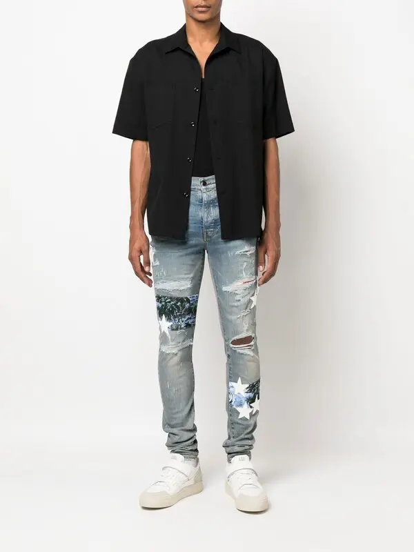 Amiri Star-patch Skinny Jeans