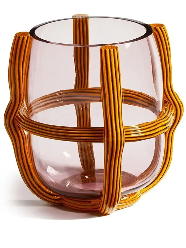 CASSINA Sestiere Murano Glass Vase - Yellow