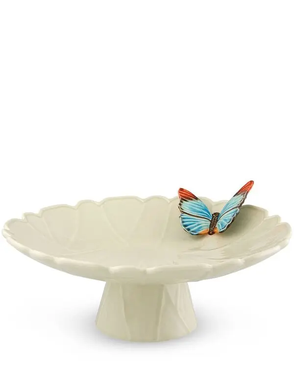 BORDALLO PINHEIRO Cloudy Butterflies' Cake-stand - White