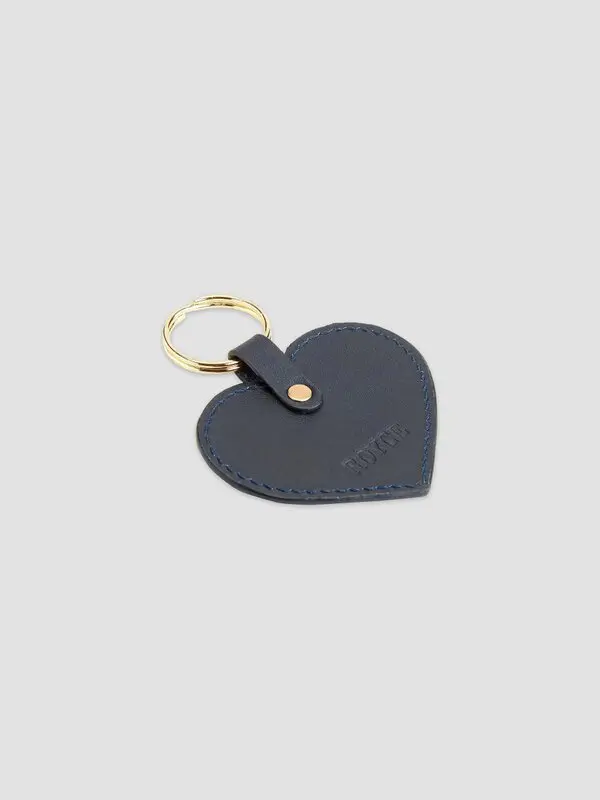 ROYCE NEW YORK Heart Key Fob - Navy