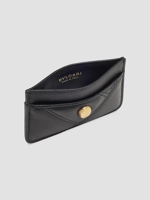 BVLGARI Serpenti Quilted Leather Card Holder