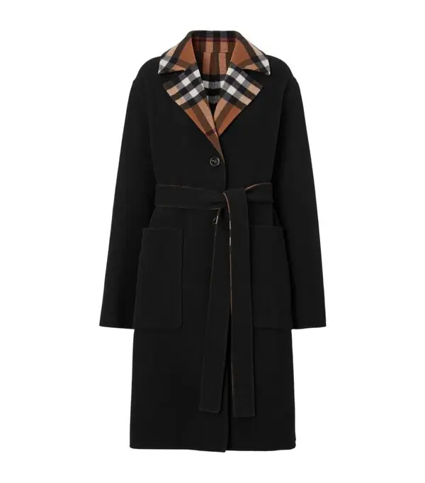 Burberry Wool Reversible Check Coat