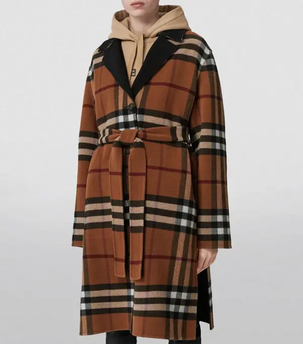 Burberry Wool Reversible Check Coat