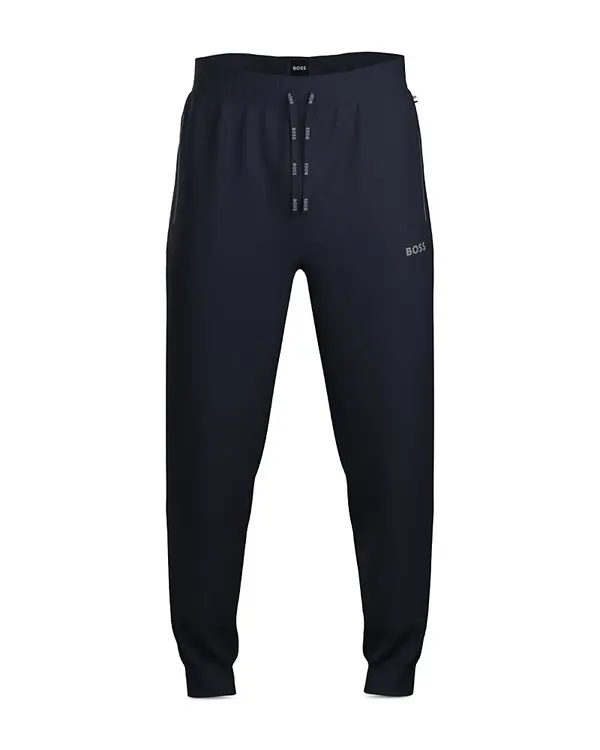 Hugo Boss Boss Mix & Match Cotton Blend Logo Print Joggers Regular Fit - Dark Blue