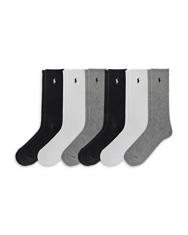 Polo Ralph Lauren Signature Embroidered Crew Socks - Ghast