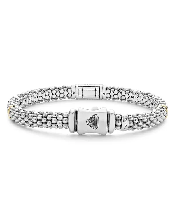 Lagos Sterling And 18k Gold Bracelet - Silver