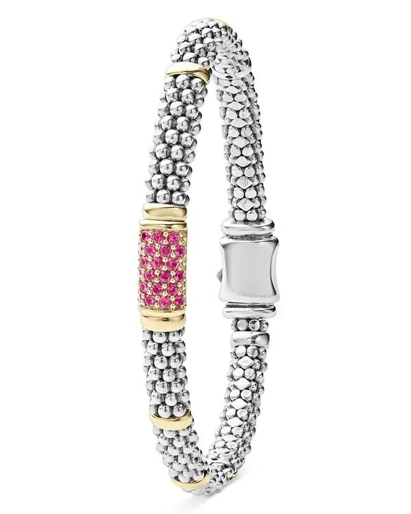 Lagos Sterling And 18k Gold Bracelet - Silver