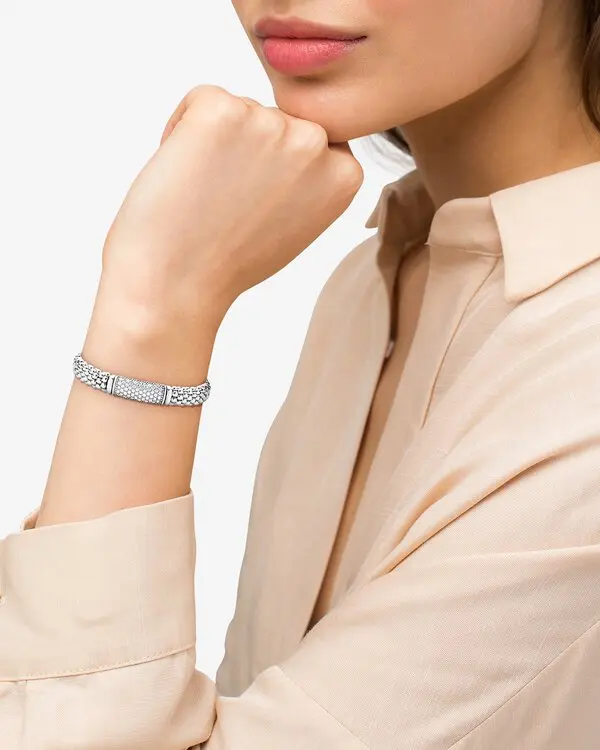 Lagos Sterling Diamond Bracelet - Silver