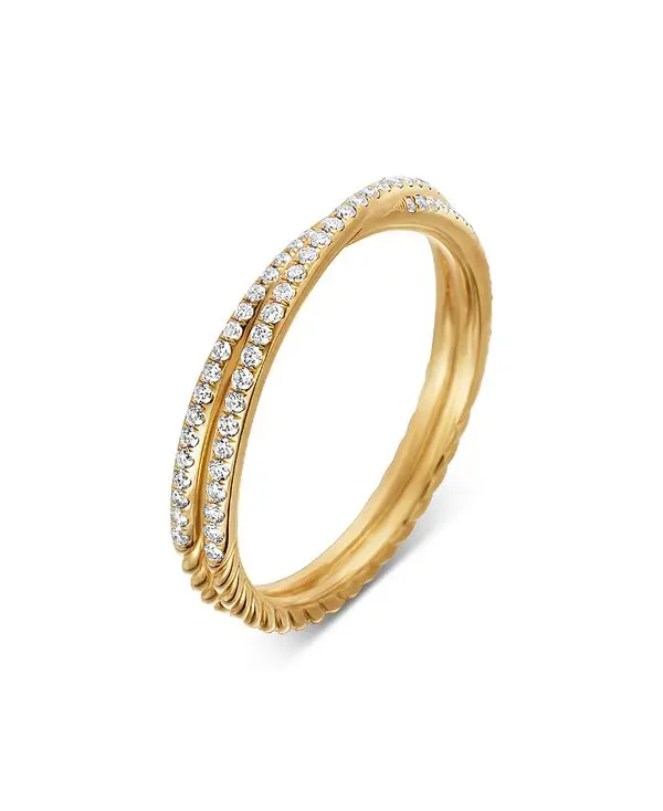 David Yurman Dy Crossover Band Ring - Gold