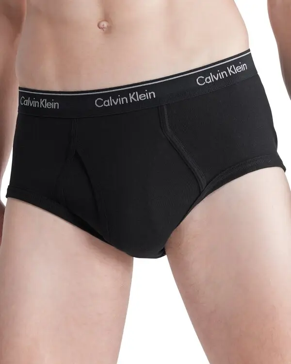 Calvin Klein Cotton Classic Briefs, Pack Of 3 - Black