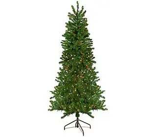 NORTHLIGHT 7.5' Prelit Canadian Pine Christmas All Tree - One-color