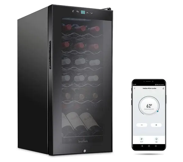 IVATION 18-bottle Freestanding Wine Cooler W/ W -fi Smart App - One-color