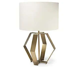 HOMEROOTS Gold Geometric Design Table Lamp - One-color