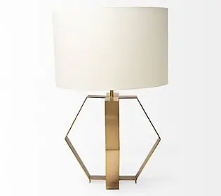 HOMEROOTS Gold Geometric Design Table Lamp