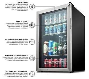 IVATION 126-can Beverage Refrigerator