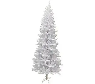 NORTHLIGHT 6.5' White Georgian Pine Slim Christ As Tree Unlit - One-color
