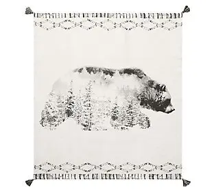 VALERIE PARR HILL Bear Forest 50' X 60' Printed Throw Blanket Valerie - One-color