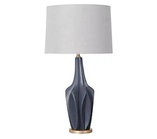 HOMEROOTS Sculptural Slate Blue Table Lamp - One-color