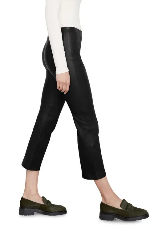 Vince Crop Flare Leather Pants