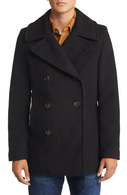 SCHOTT Slim Fit Wool Naval Officer's Coat