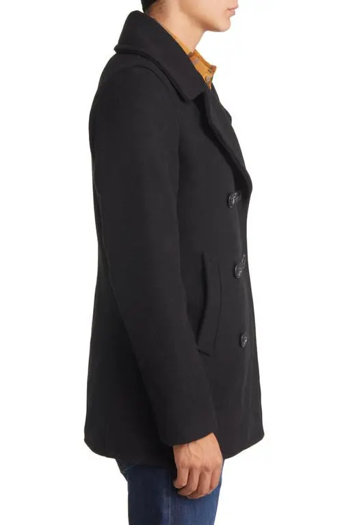 SCHOTT Slim Fit Wool Naval Officer's Coat