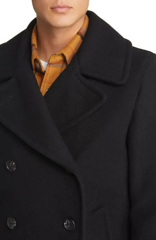 SCHOTT Slim Fit Wool Naval Officer's Coat
