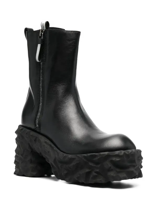 Premiata 110mm Zip-up Chunky Leather Boots