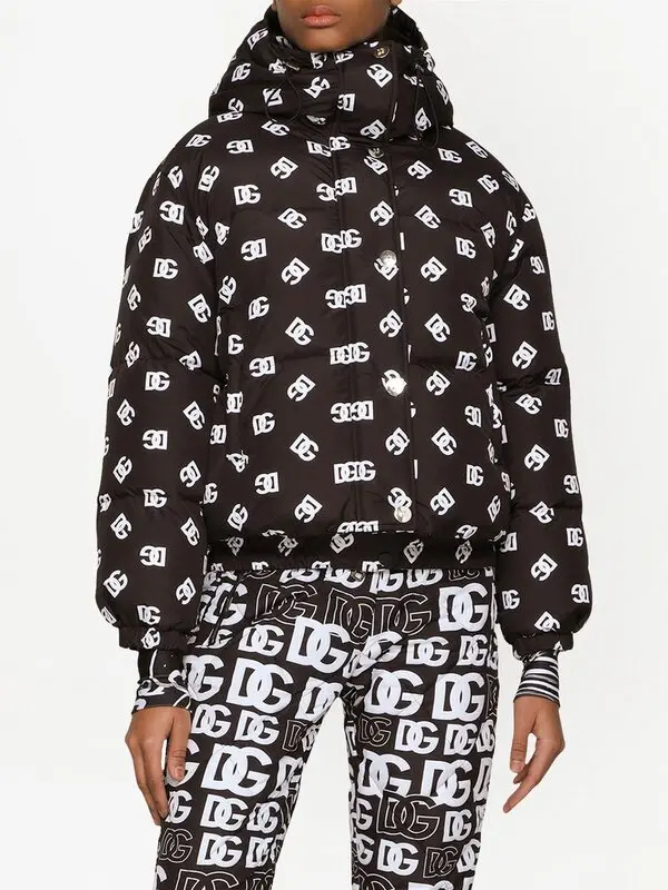 Dolce & Gabbana Dg-logo Hooded Puffer Jacket