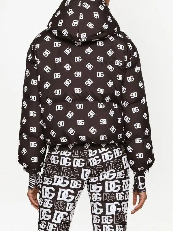 Dolce & Gabbana Dg-logo Hooded Puffer Jacket
