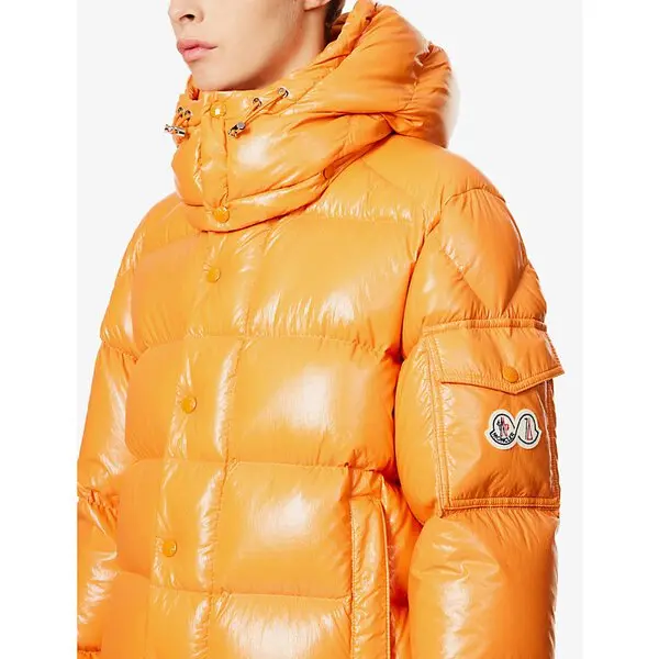 Moncler Maya Padded Shell-Down Jacket - Orange | Editorialist