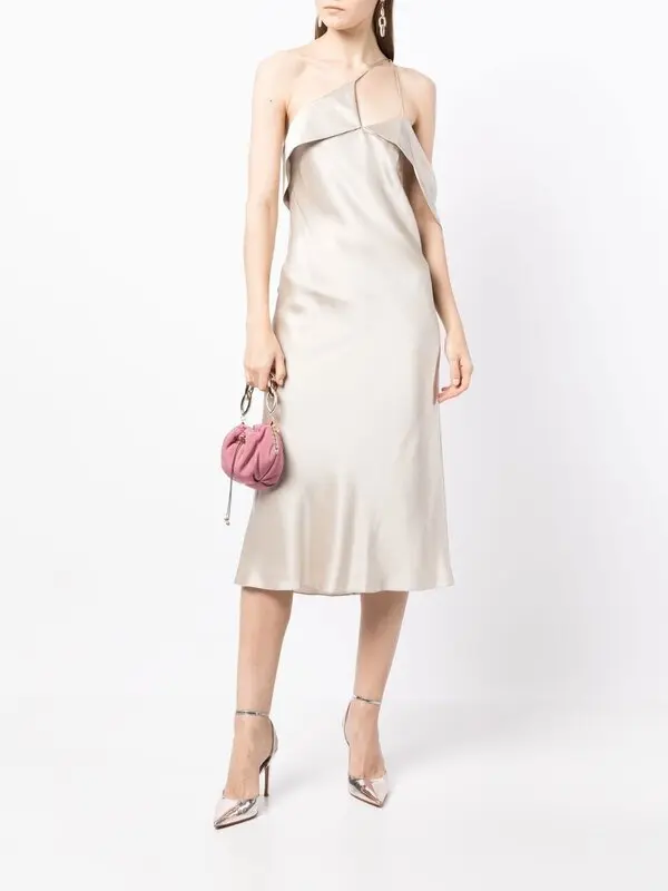 Michelle Mason Silk Satin Midi Dress