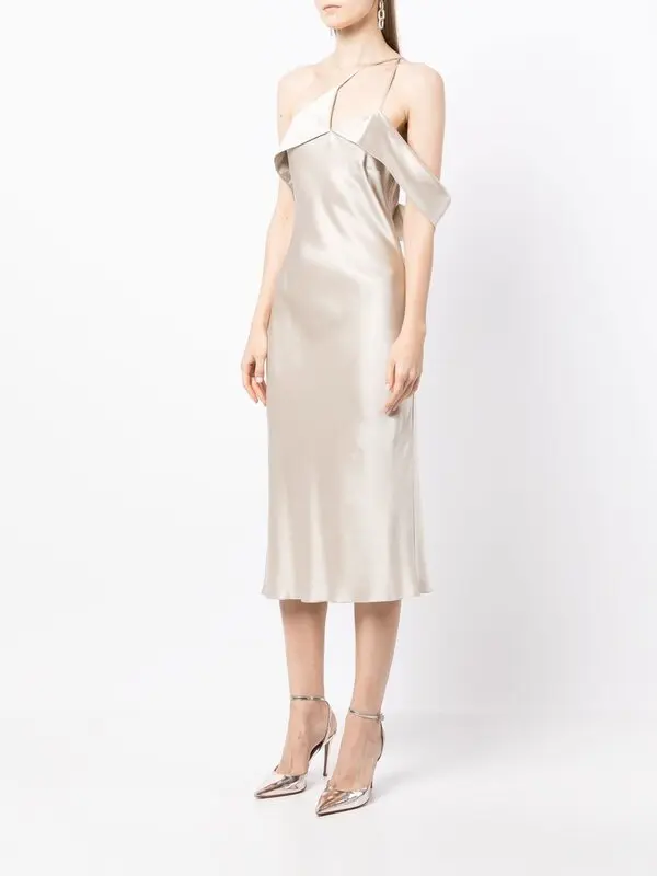Michelle Mason Silk Satin Midi Dress