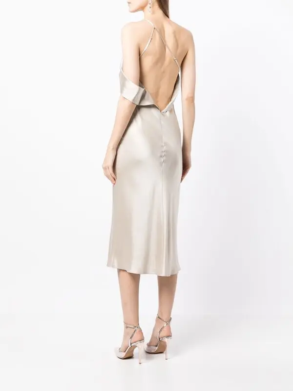 Michelle Mason Silk Satin Midi Dress