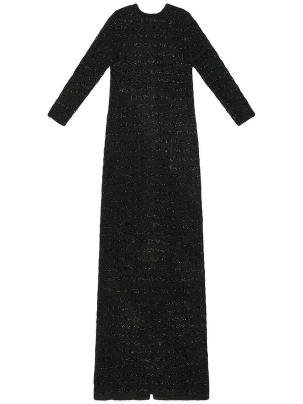 Balenciaga Tweed Maxi Dress