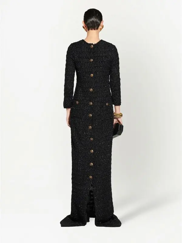 Balenciaga Tweed Maxi Dress